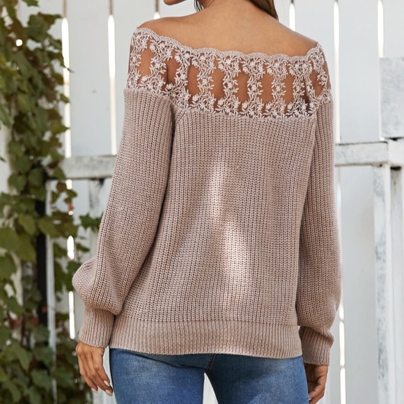 Sweaters | Sharon Off Shoulder Lace Detail Sweater | Poshmark